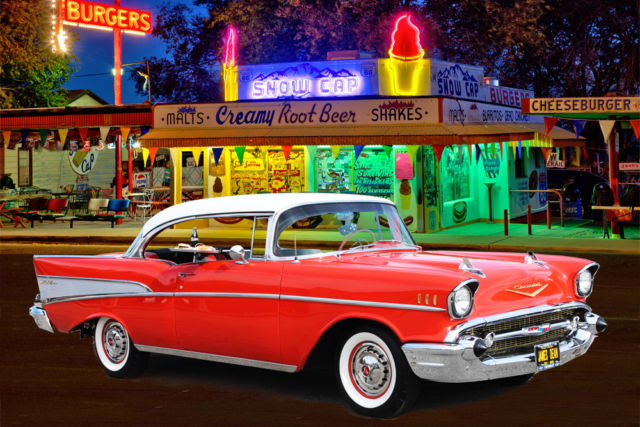 1957 CHEVROLET BELAIR 2DR HT PERFECT SATURDAY NIGHT CRUIZER Bel Air Hardtop