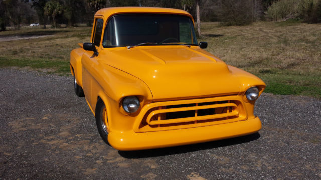 1957 Wheatland Yellow ChevyTruck with Many Custom Features