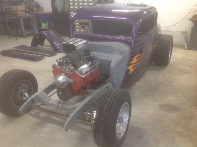 34 ford project w tons of chrome